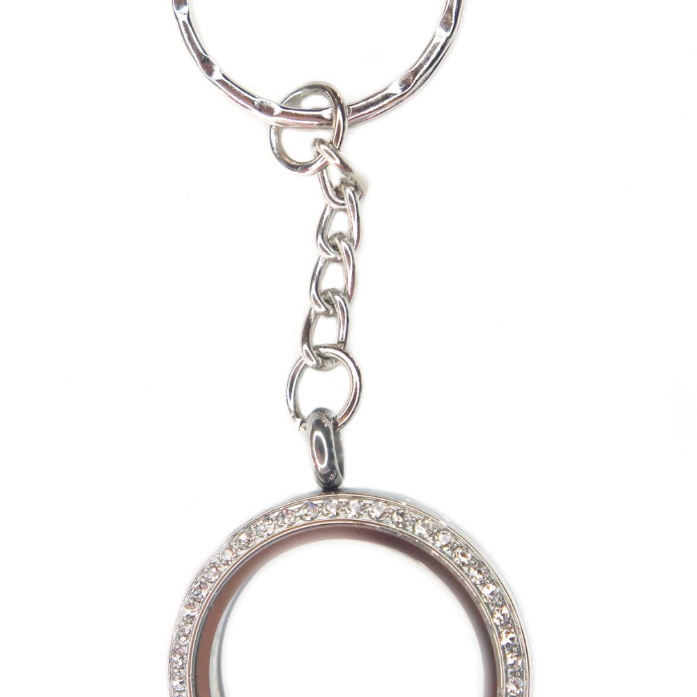 30mm crystal keyring